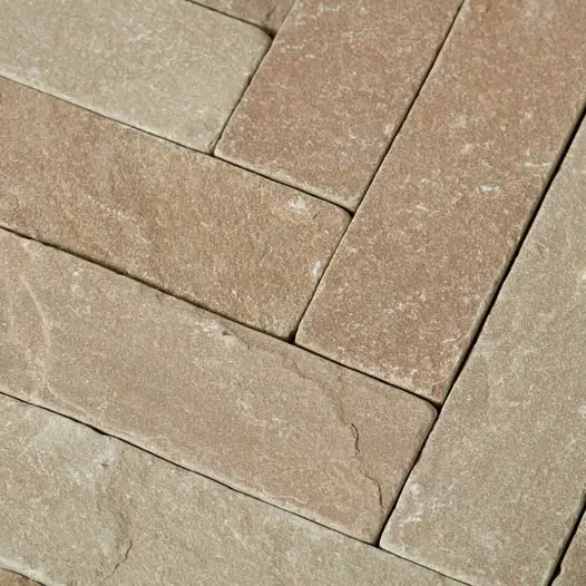 Tumbled Raj Green Stone Pavers | Patio Bricks