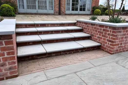 Us Bullnose Sandstone Steps Rippon Buff Bullnosed Steps And Corners,